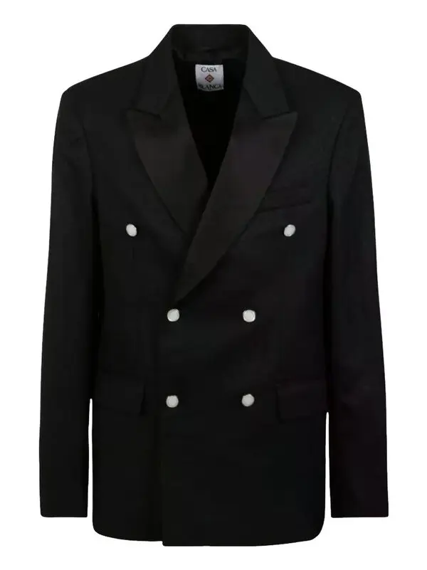 Casablanca Double-breasted Blazer - Black
