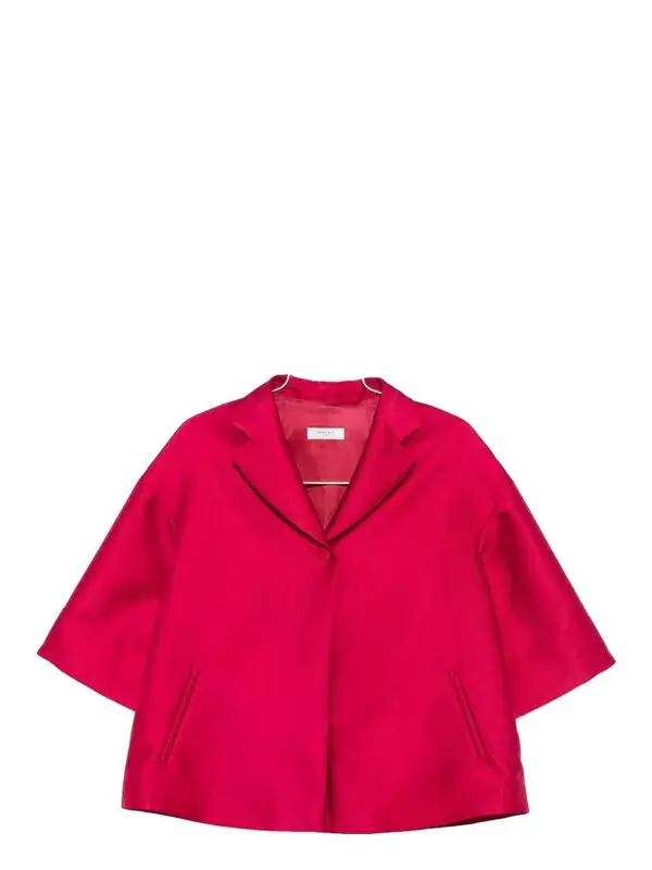 NINA 14.7 Satin-finish Cropped Jacket - Pink