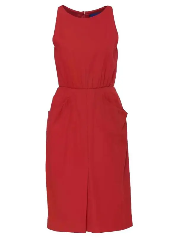 CAROLYNE ROEHM Sleeveless Pocket-detail Dress - Red