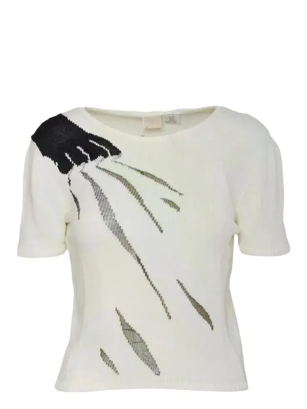 KRIZIA Intarsia-knit Claw-motif Top - White