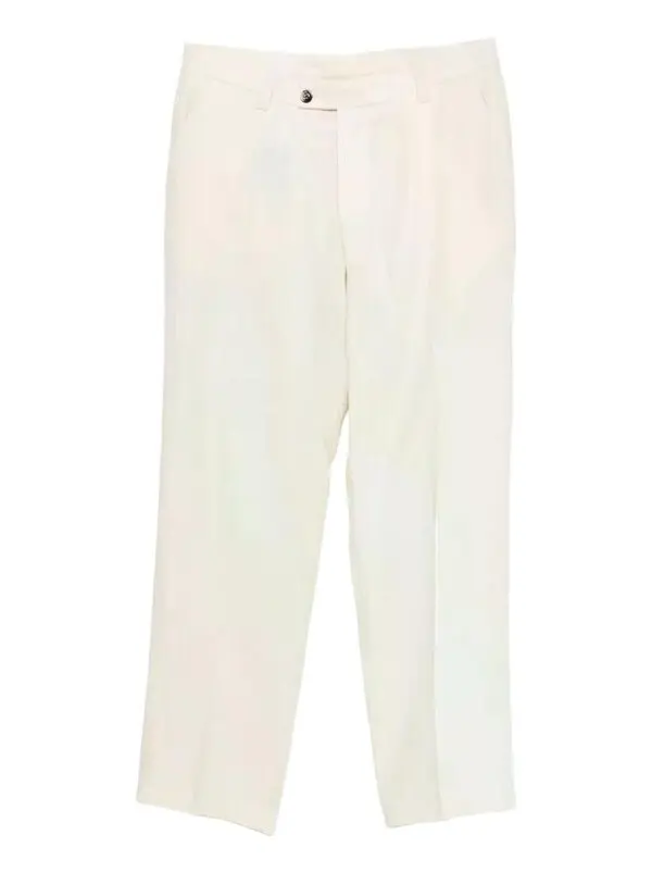 DELL'OGLIO Pressed-crease Trousers - Neutrals