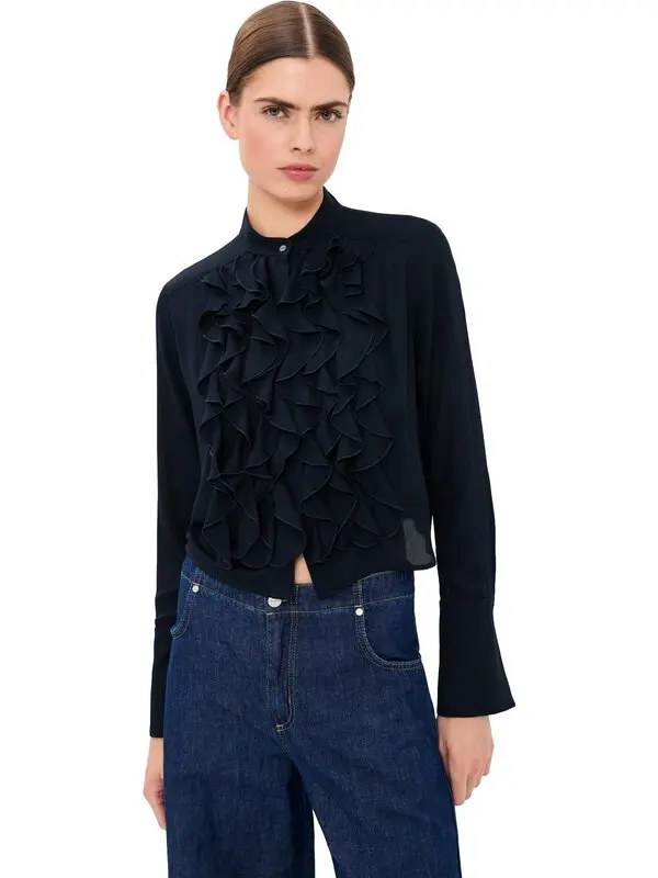 TWP Patti Button-down Top - Midnight