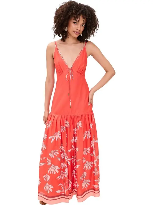 KIVARI Ruby Strappy Maxi Dress - Red