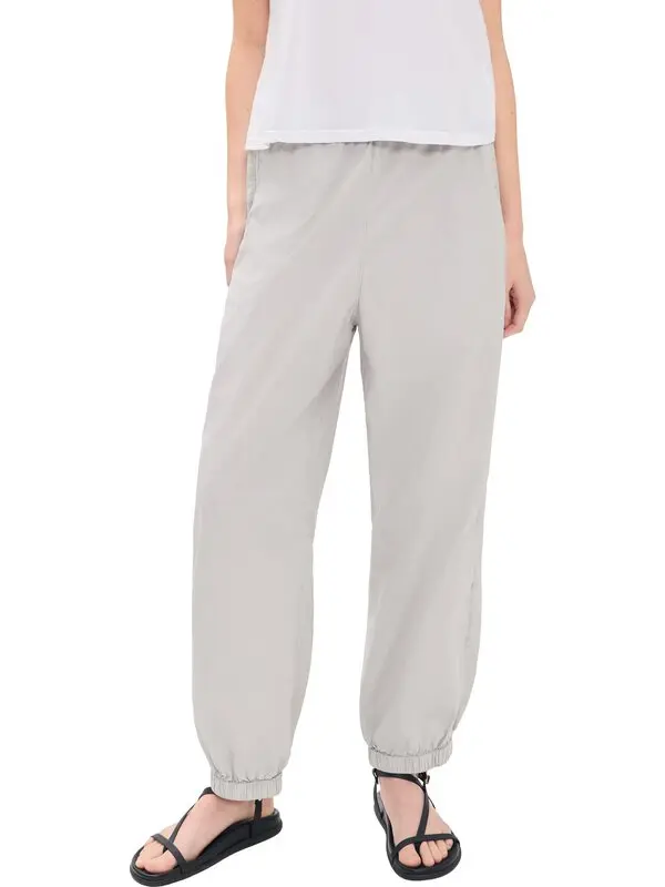 JAMES PERSE Stretch Poplin Parachute Pants - Salt