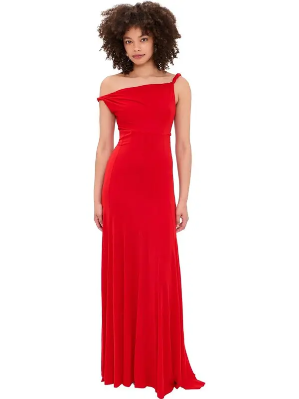 Alice + Olivia Noelia Twist Strap Maxi Dress - Chili Pepper