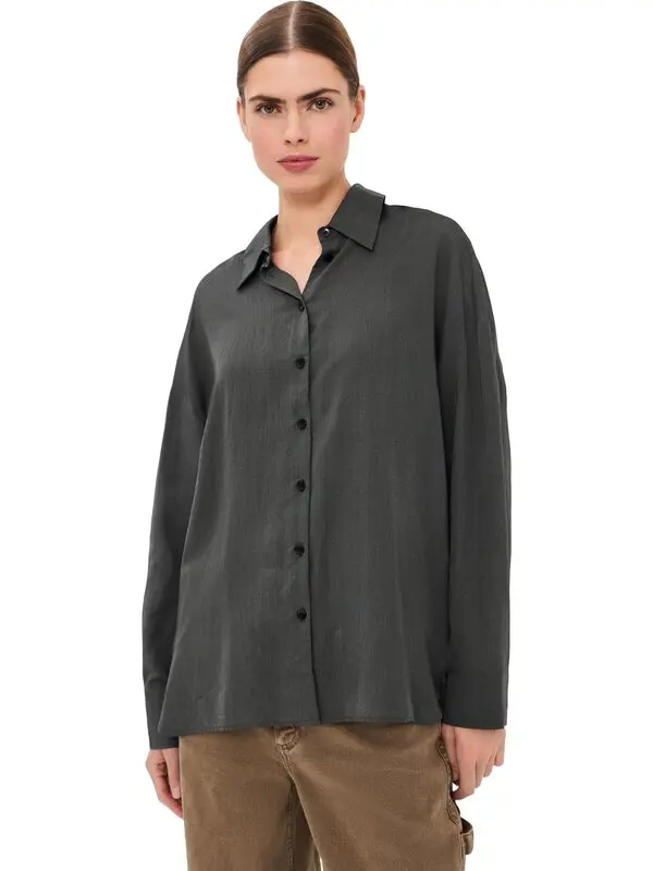 Tibi Oversized Shirt - Black