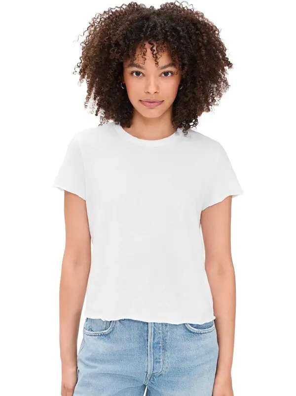 JAMES PERSE Slub Jersey Shrunken Tee - White