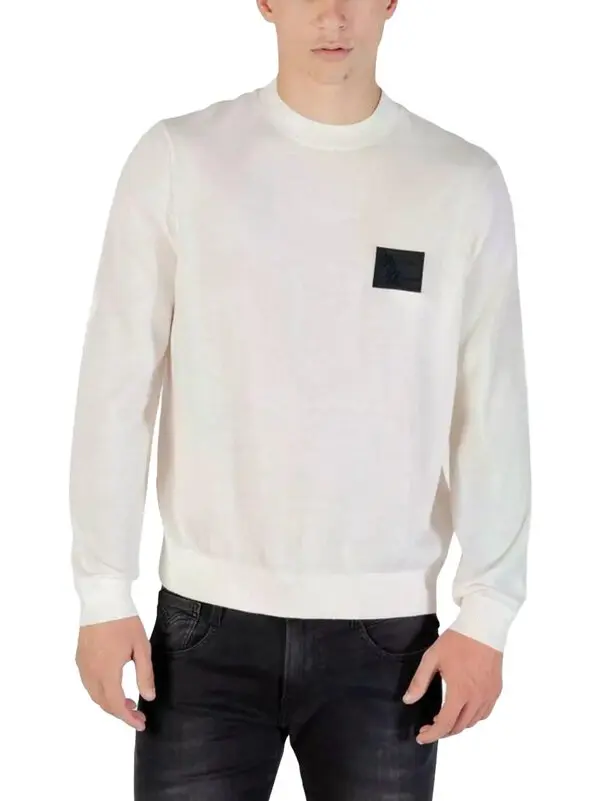 Armani Exchange Logo-patch Sweater - Neutrals