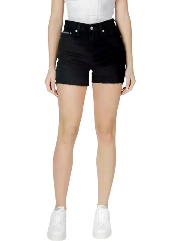 Calvin Klein High-waisted Frayed Shorts - Black