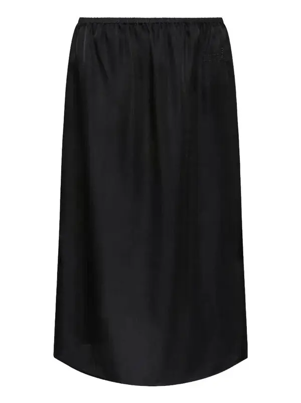 MAISON MARGIELA Elasticated Waistband Midi Skirt - Black