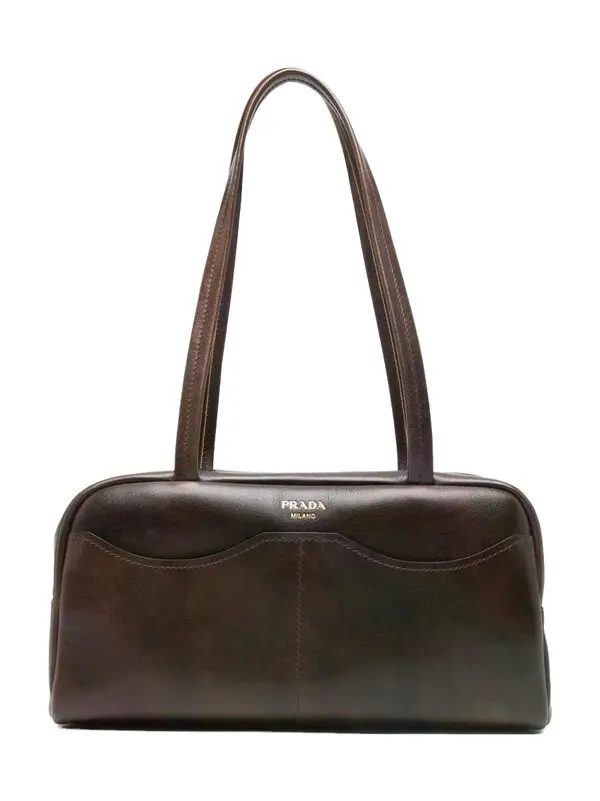 Prada Leather Shoulder Bag - Brown