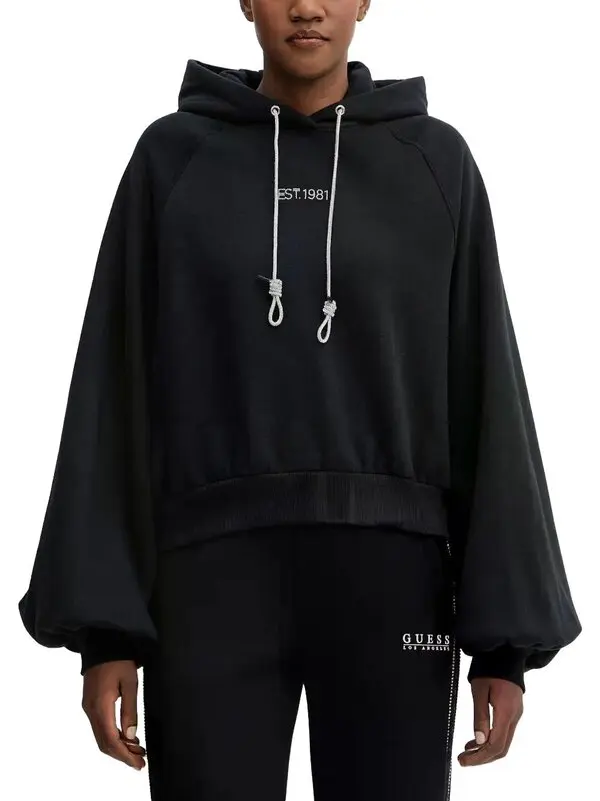 Guess Rhinestone Embellished Hoodie - Black