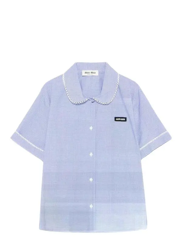 Miu Miu Vichy Pattern Shirt - Blue