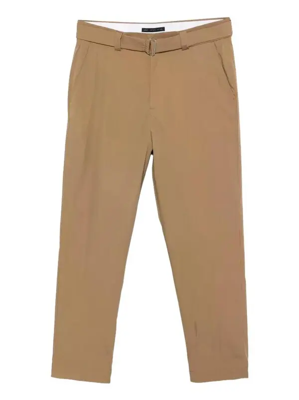 LOW BRAND Belted Trousers - Brown