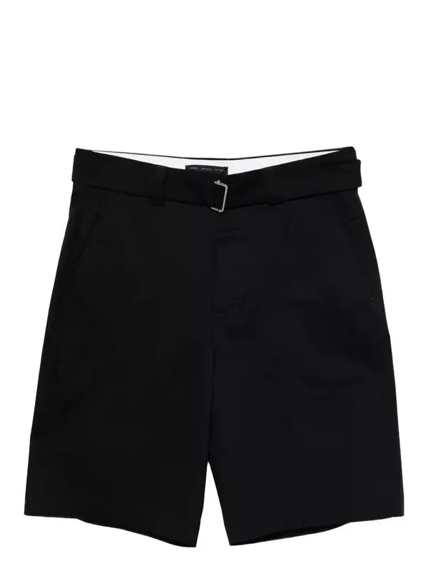 LOW BRAND Belted Bermuda Shorts - Black