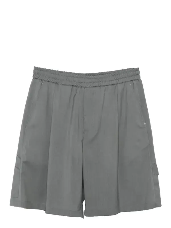 LOW BRAND Elastic-waist Bermuda Shorts - Grey