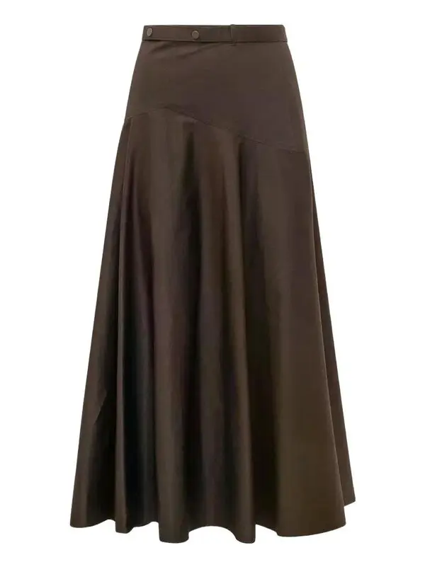 BOSS Panelled Flared Skirt - Brown