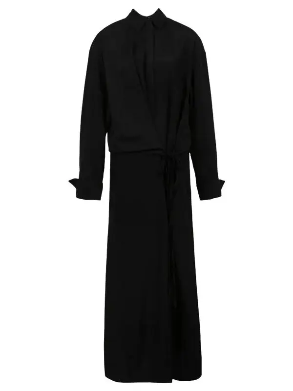 Sportmax Draped Collared Dress - Black