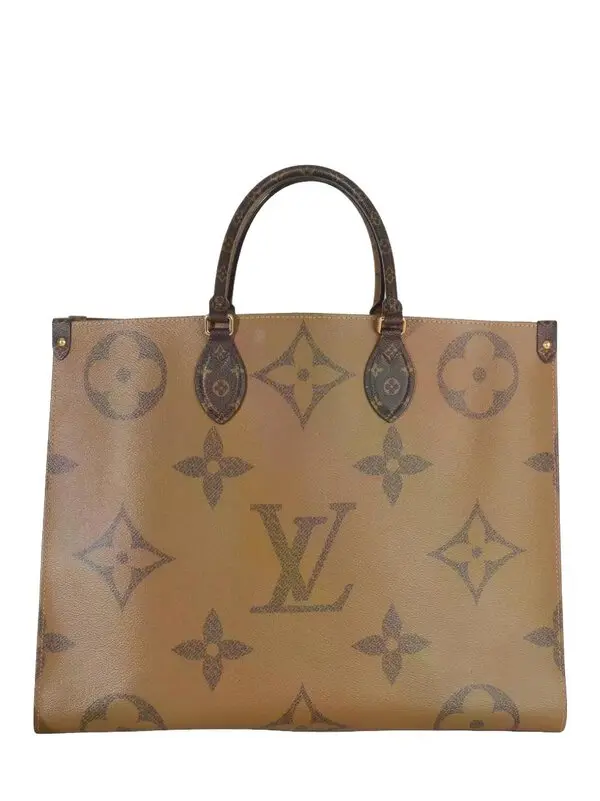 LOUIS VUITTON Reverse Monogram Onthego Gm Tote Bag - Neutrals