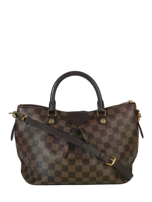 LOUIS VUITTON Damier Ebene Siena Pm Tote Bag - Brown