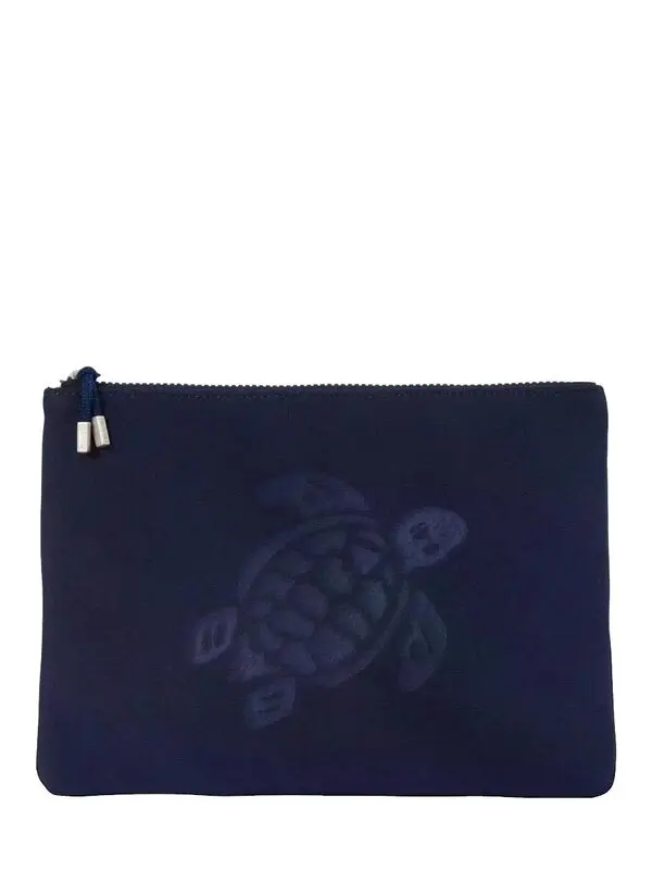 Vilebrequin Embossed Turtle Clutch - Blue