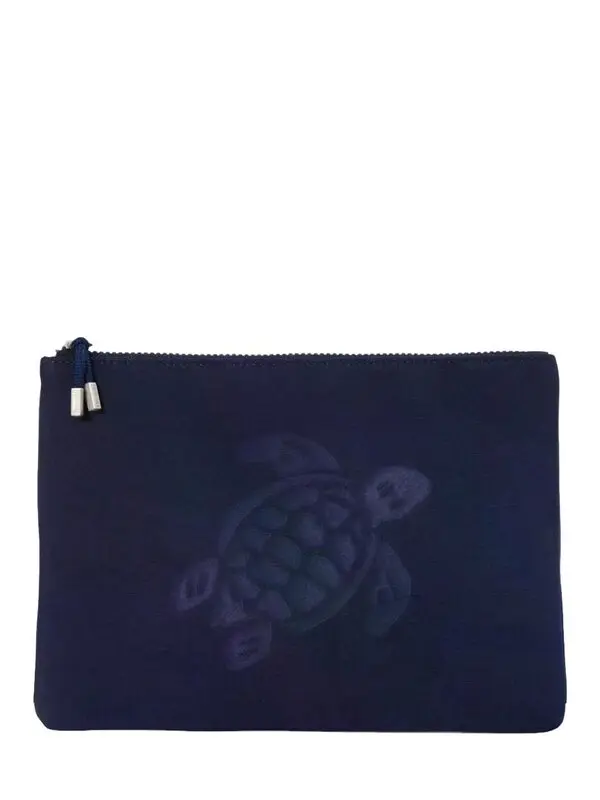 Vilebrequin Embossed Turtle Clutch - Blue