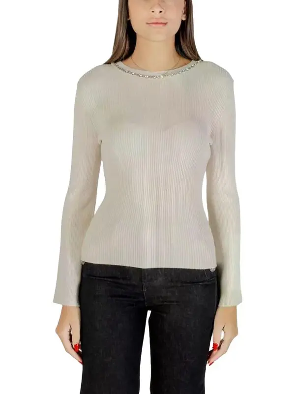 Only Long Sleeves Ribbed Sweater - Neutrals