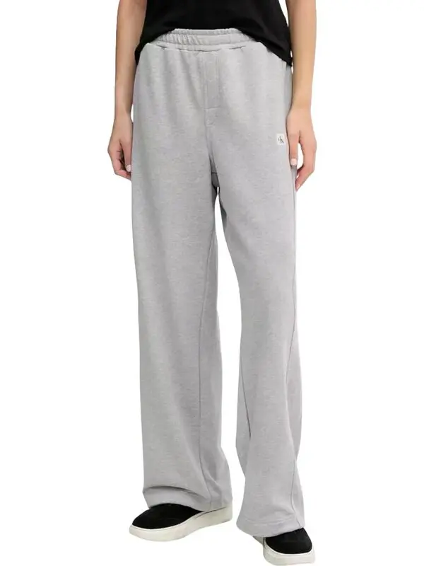 Calvin Klein Logo-patch Drawstring Track Pants - Grey