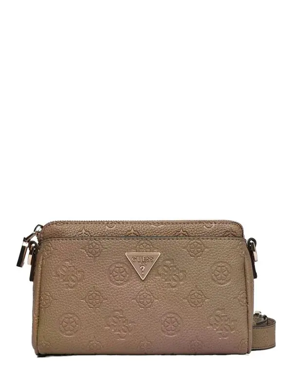 Guess Embossed Logo Crossbody Bag - Neutrals