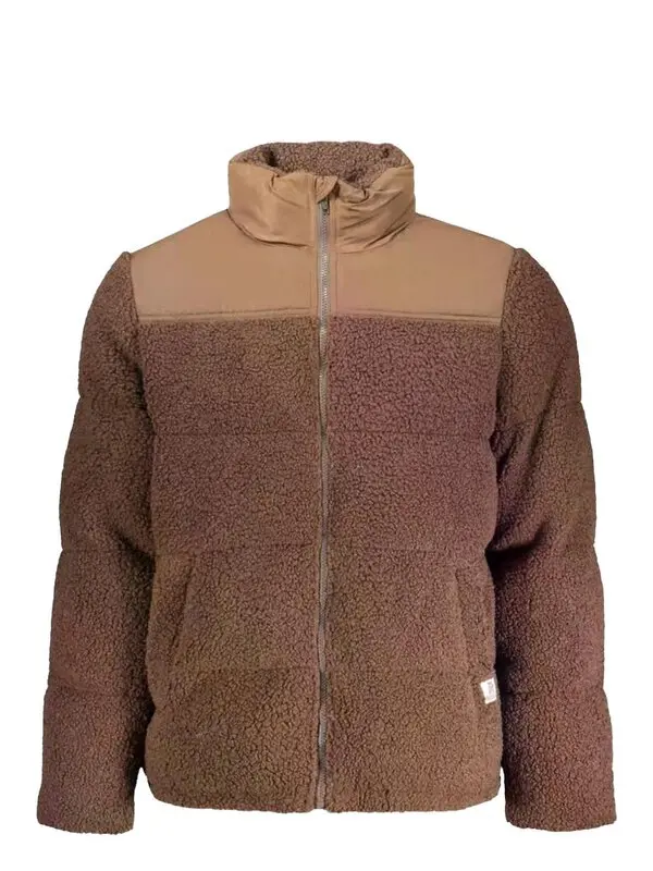 RIFLE Fleece Panelled Padded Jacket - Brown