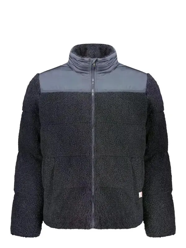 RIFLE Panelled Teddy-fleece Padded Jacket - Blue