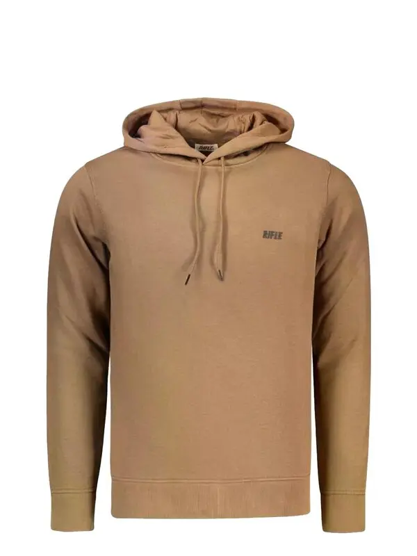 RIFLE Logo-print Drawstring Hoodie - Brown