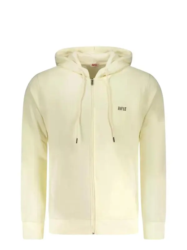RIFLE Logo-print Zip-up Hoodie - White