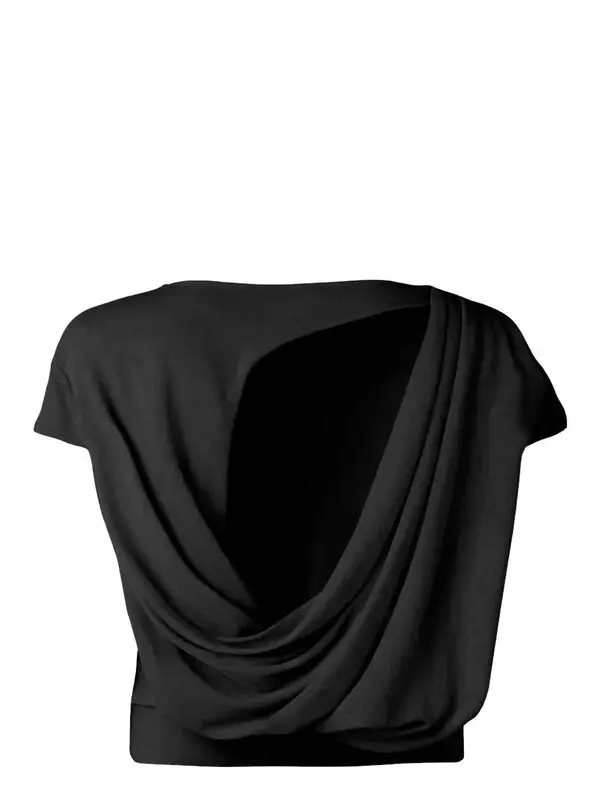 Jacquemus Le Haut Mistral Draped-back T-shirt - Black
