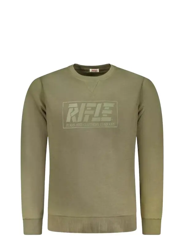 RIFLE Logo-print Crewneck Sweatshirt - Green