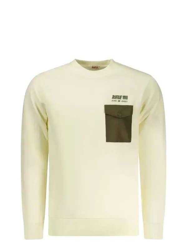 RIFLE Logo-print Flap-pocket Sweatshirt - Neutrals