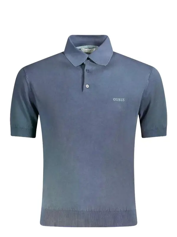 Guess Embroidered-logo Polo Shirt - Blue