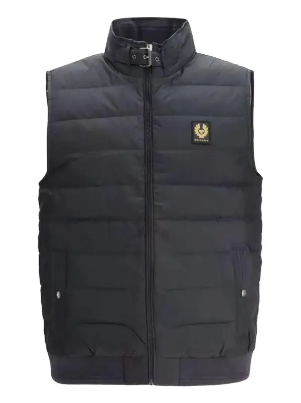 Belstaff Quilted Gilet With Buckle-fastening Collar - Blue