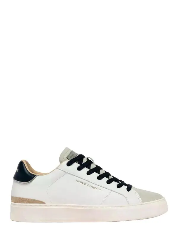 CRIME LONDON Blade Suede-paneled Sneakers - White