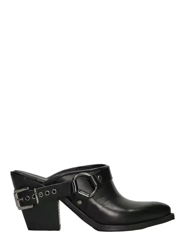 METISSE Buckle-strap Mules - Black