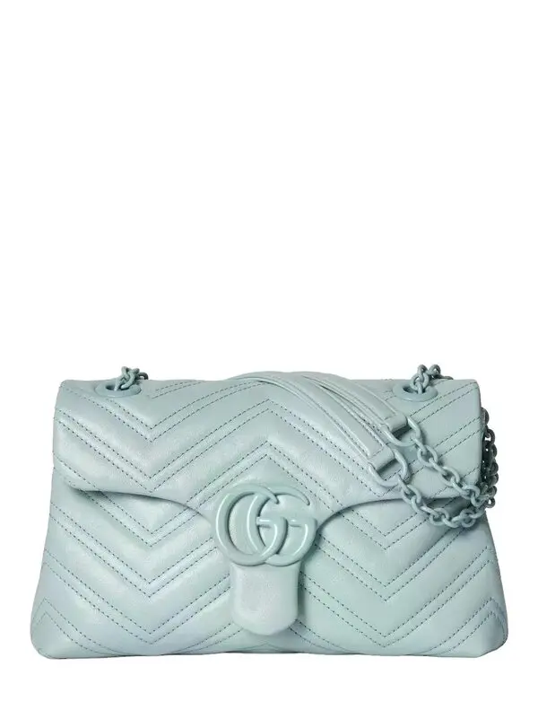 Gucci Gg Marmont Matelassé Shoulder Bag - Blue