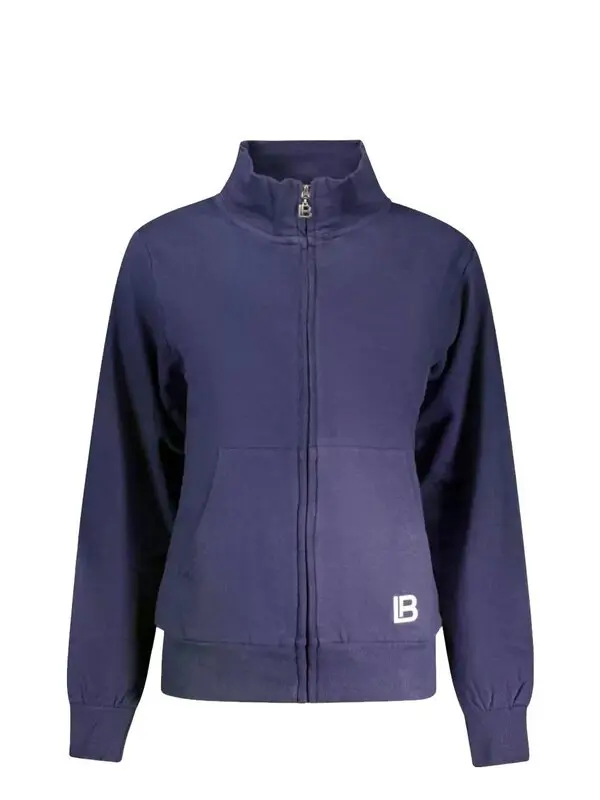 LAURA BIAGIOTTI Logo-patch Zip-up Sweatshirt - Blue