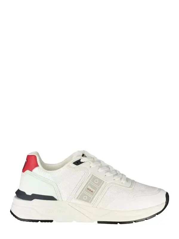 BLAUER. Colour-block Mesh-panel Sneakers - White