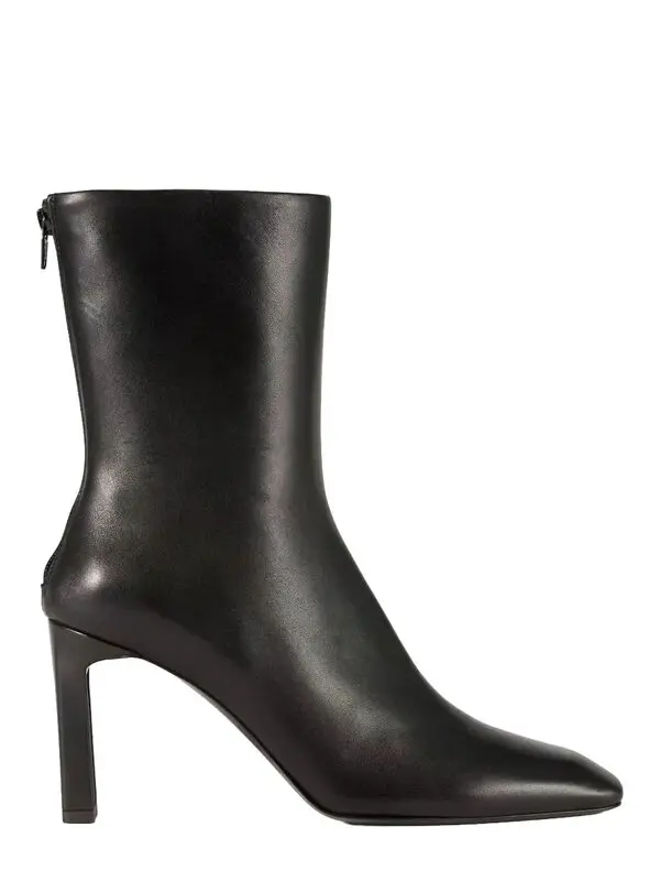 TOTEME Square-toe Ankle Boots - Black