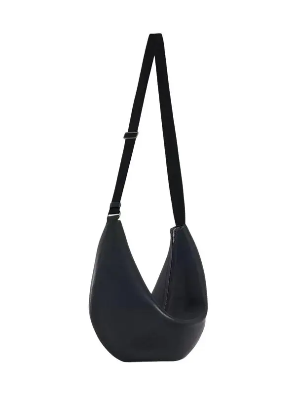 THE ROW Crescent-shaped Leather Shoulder Bag - Black