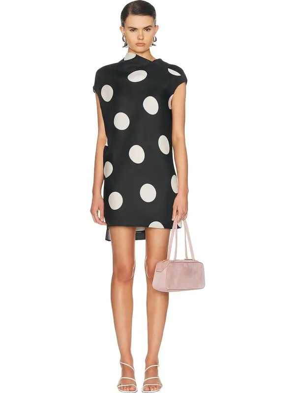 Khaite Tatia Dress - Large Dot Black