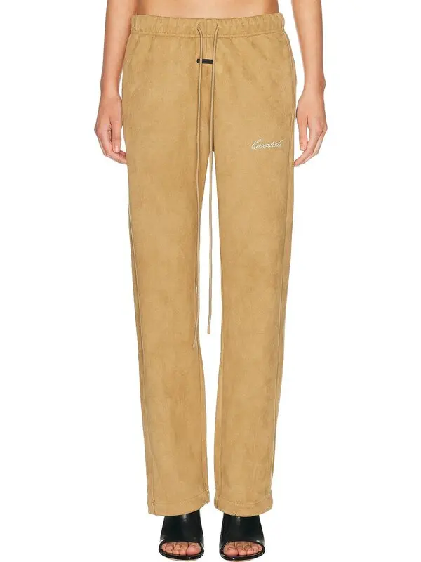 Fear Of God Signature Relaxed Suede Fleece Pant - Dune