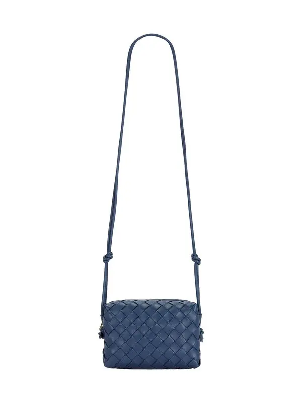 Bottega Veneta Mini Loop Bag - Blue Venezia & Gold