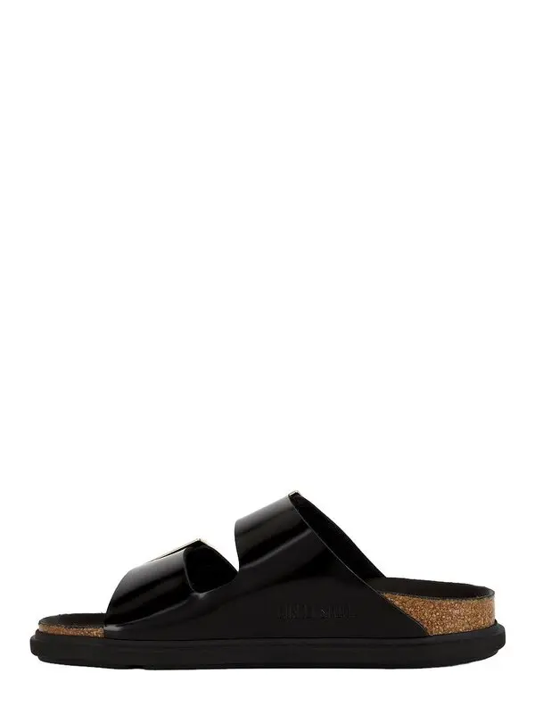 BIRKENSTOCK Arizona Droplet Buckle High Shine Sandal - Black