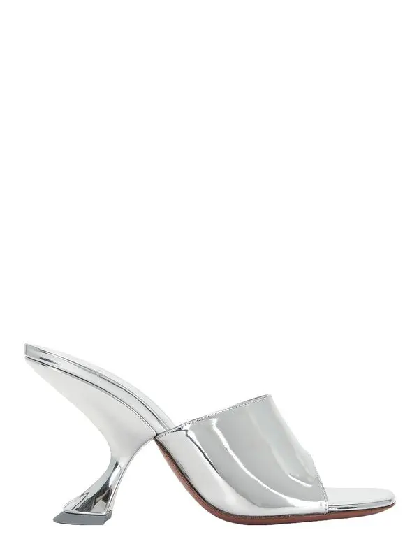 Amina Muaddi Taylor 90 Mule - Mirror Silver
